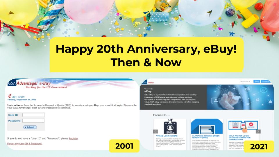 eBuy platform turns 20! How it transformed GSA’s online contracting ...